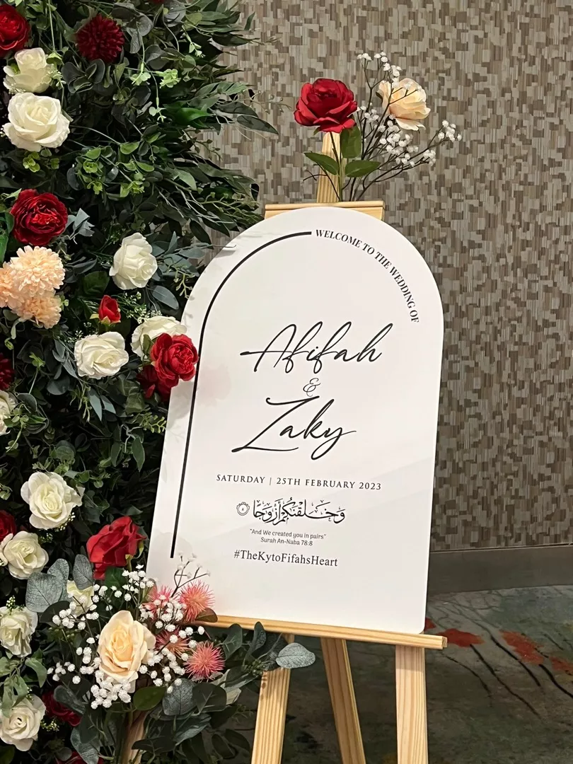 Welcome Board Menarik Untuk Majlis Kahwin, Tunang, atau Aqiqah